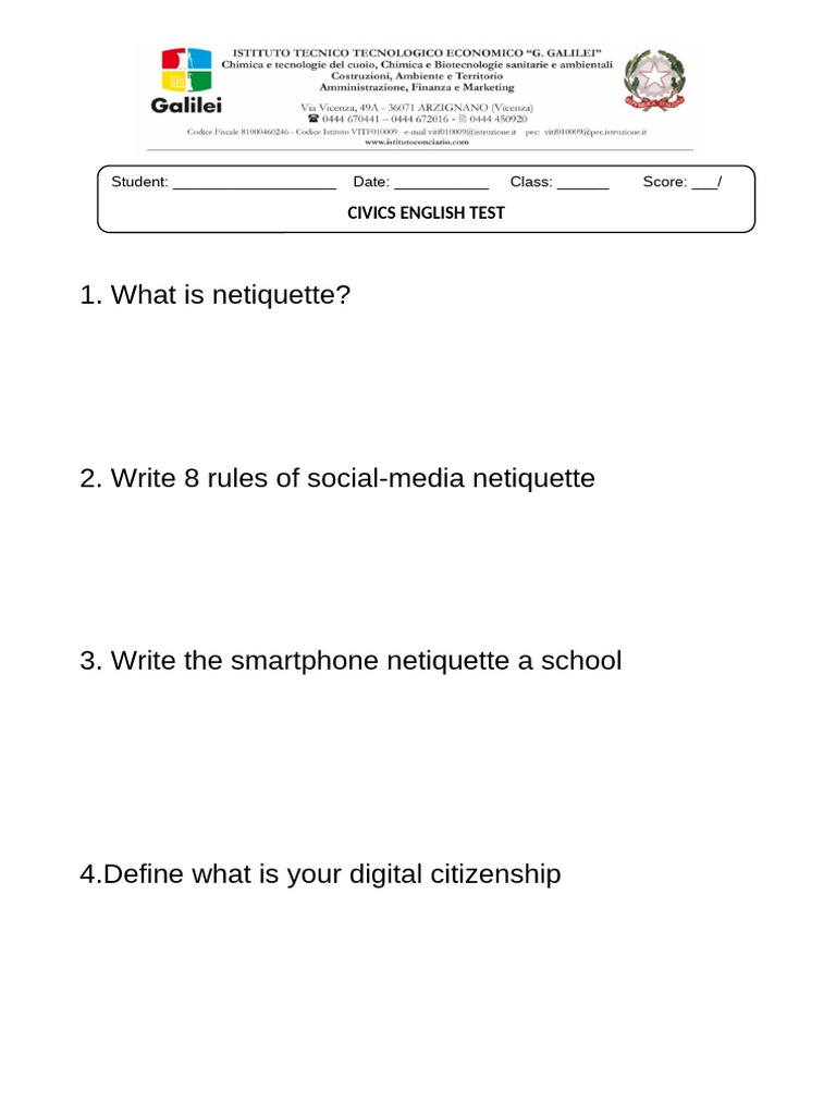Verifica 1t Civics | PDF