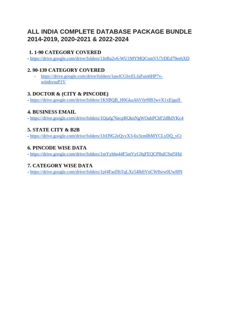 All India Database | PDF