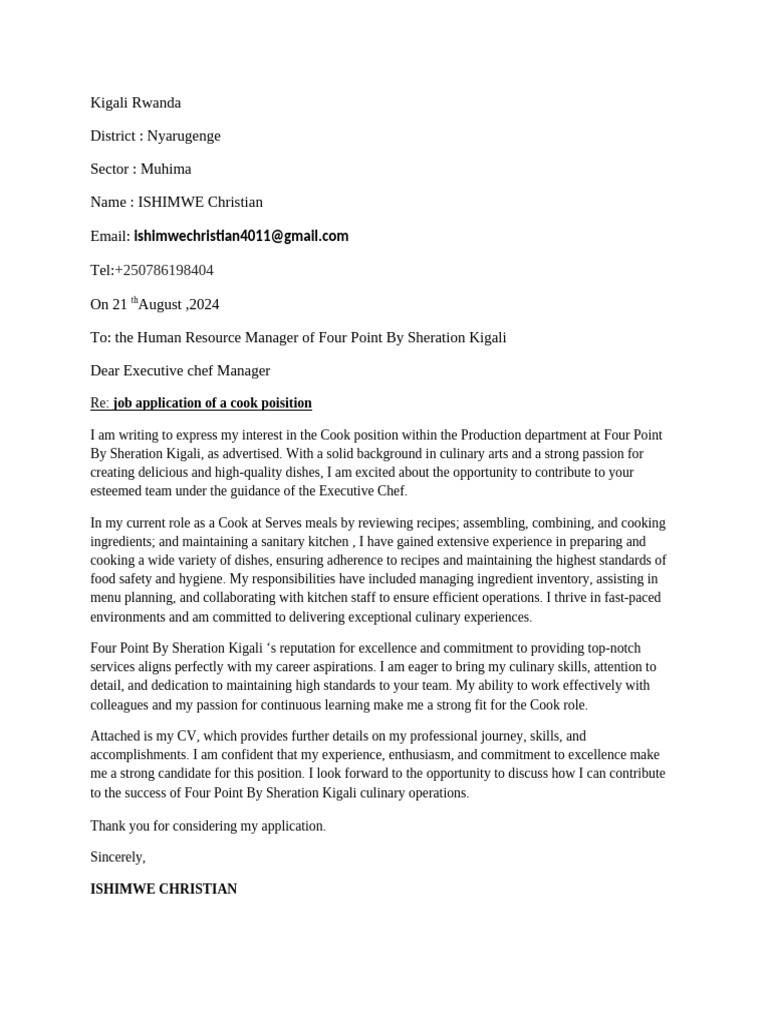 Four Point by Sheration Kigali 2024 .Dox | PDF