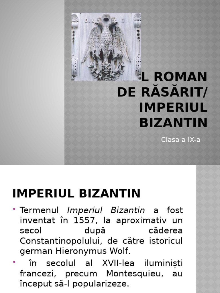 Imperiul Roman de Rasaritimperiul Bizantin cl6 | PDF