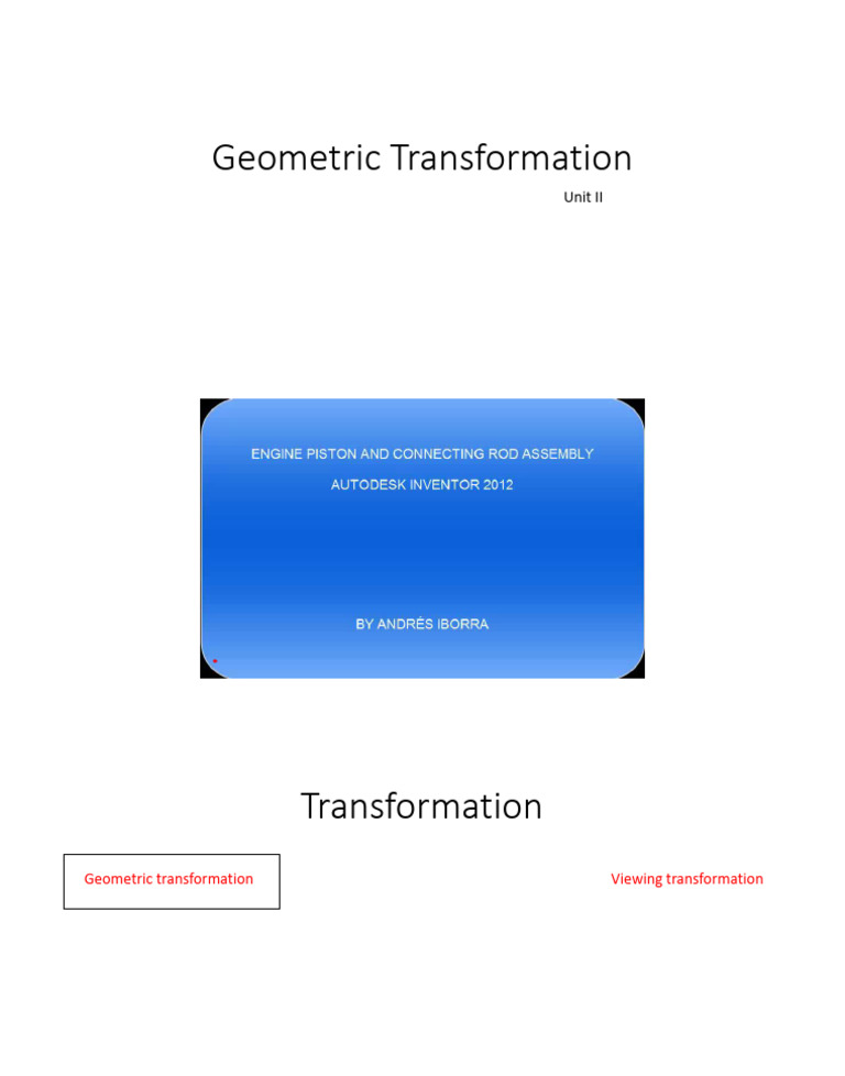 Geometric Transformation_UNIT II | PDF | Vertex (Geometry) | Cartesian ...