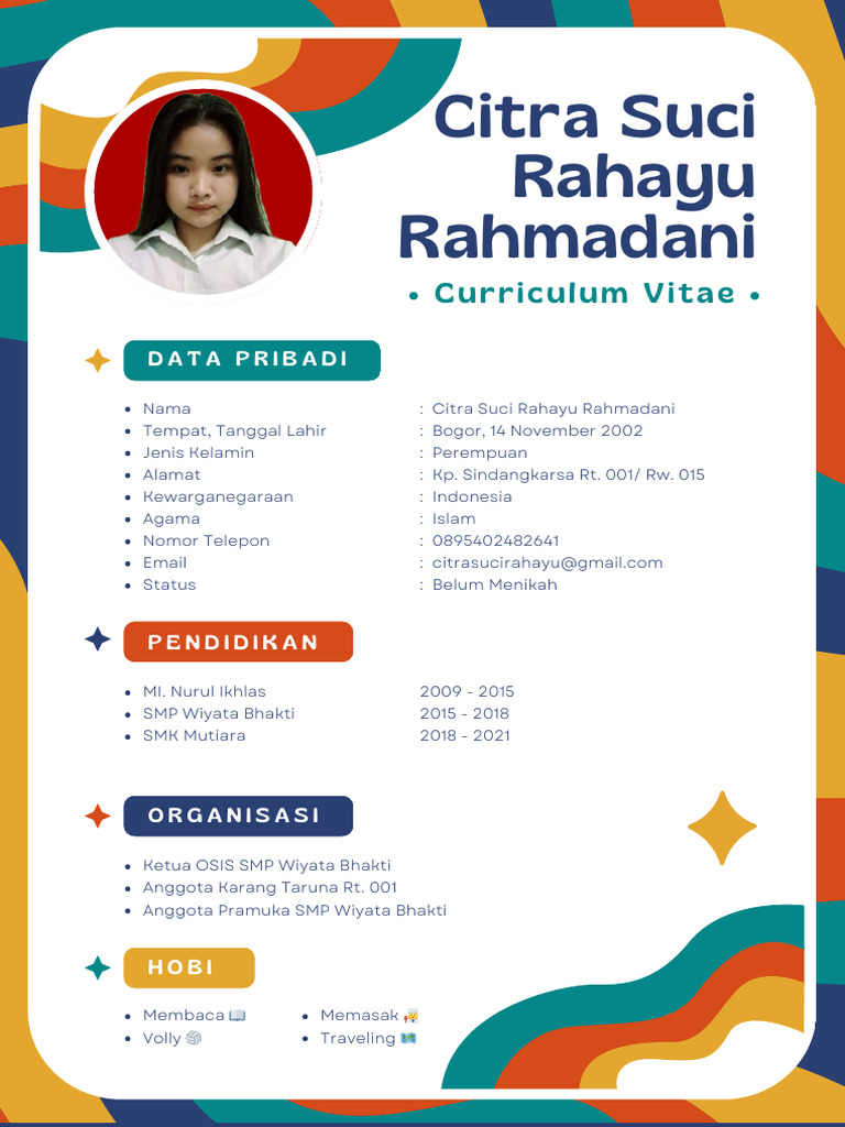 Resume CV Memphis Merah Muda Toska PDF | PDF