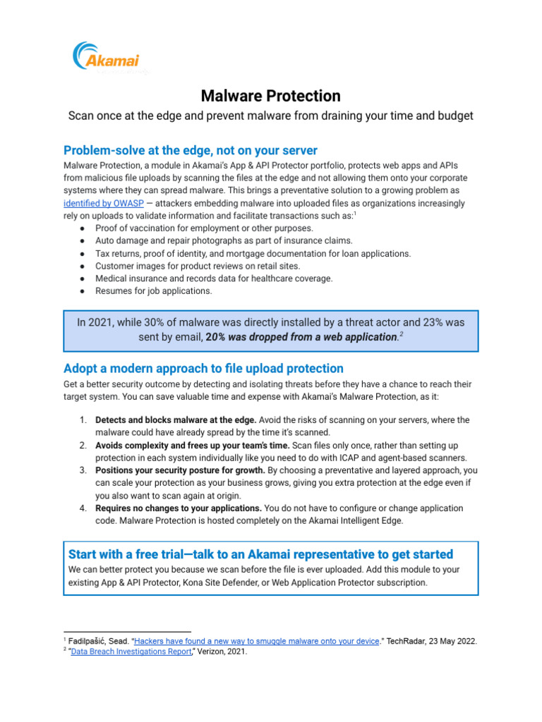malware-protection-one-pager | PDF | Malware | Security