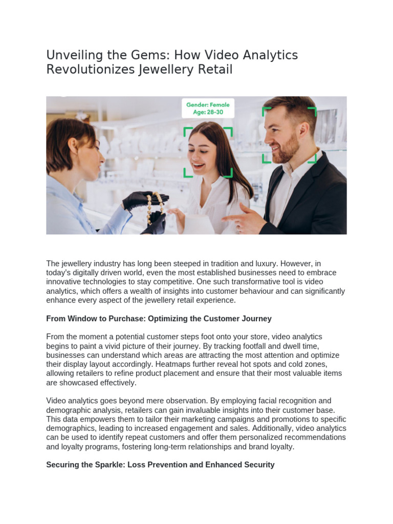 How Video Analytics Revolutionizes Jewellery Retail | PDF | Analytics | Customer Experience