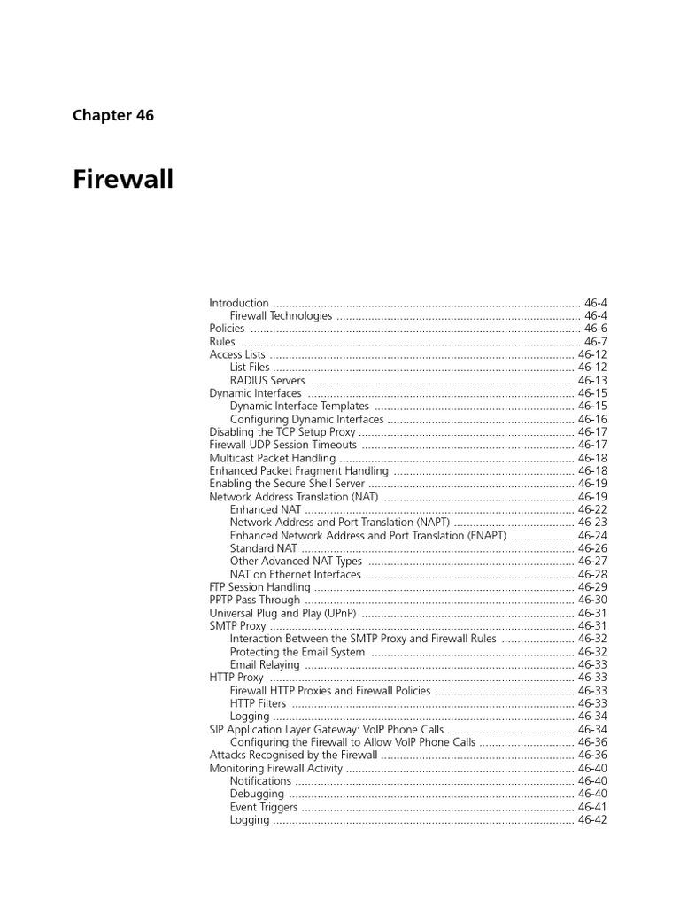 Firewall | PDF | Firewall (Computing) | Port (Computer Networking)