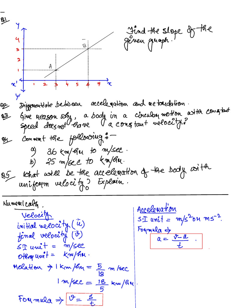 Graphical Representation of Linear Motion 1 | PDF