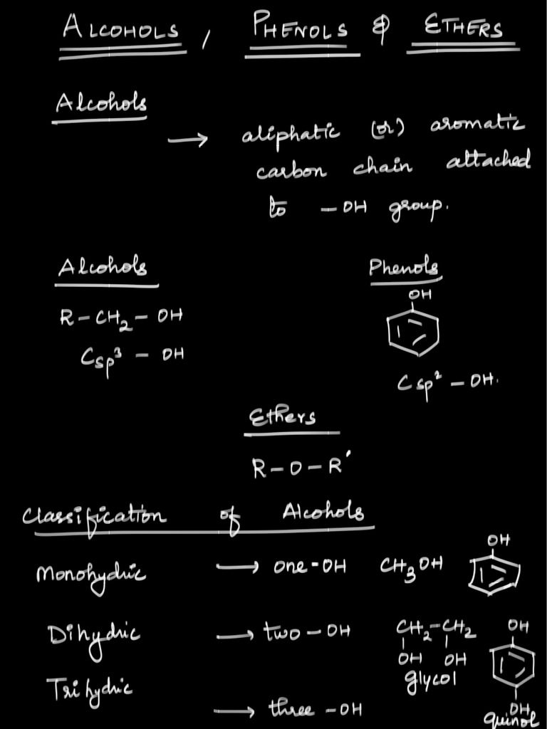 Alcohols Notes | PDF