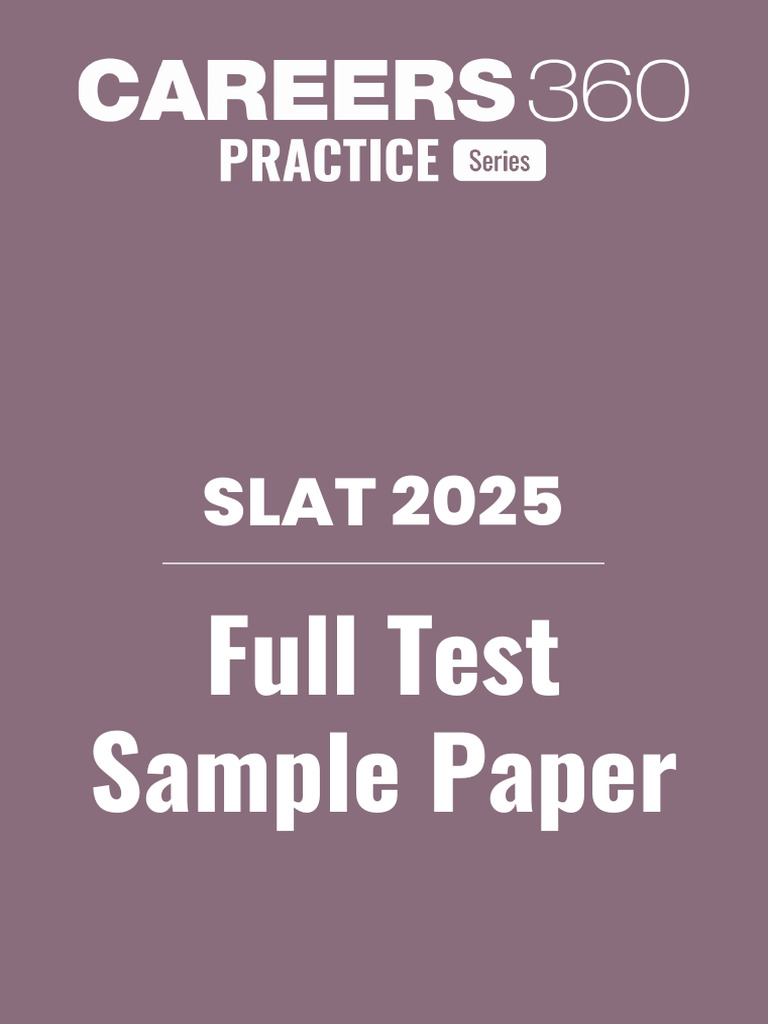 SLAT 2025 Sample Paper and Exam Guide | PDF | Cellular Respiration ...