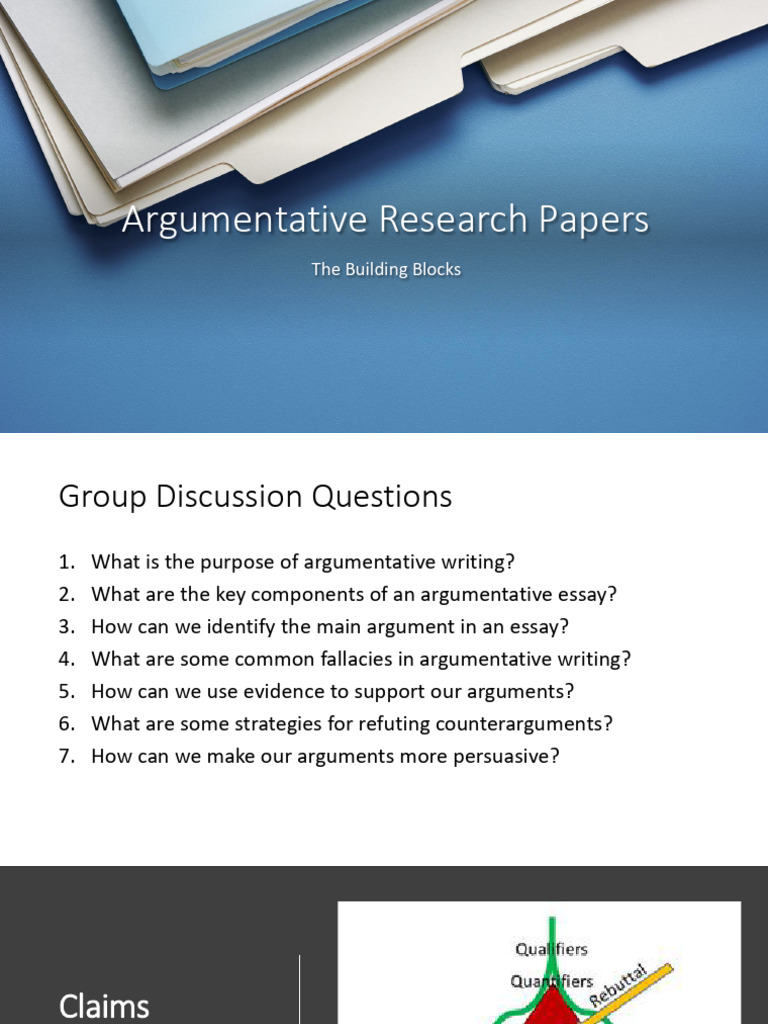 Argumentative Reserach Essay - Building Blocks | PDF | Logos | Public ...