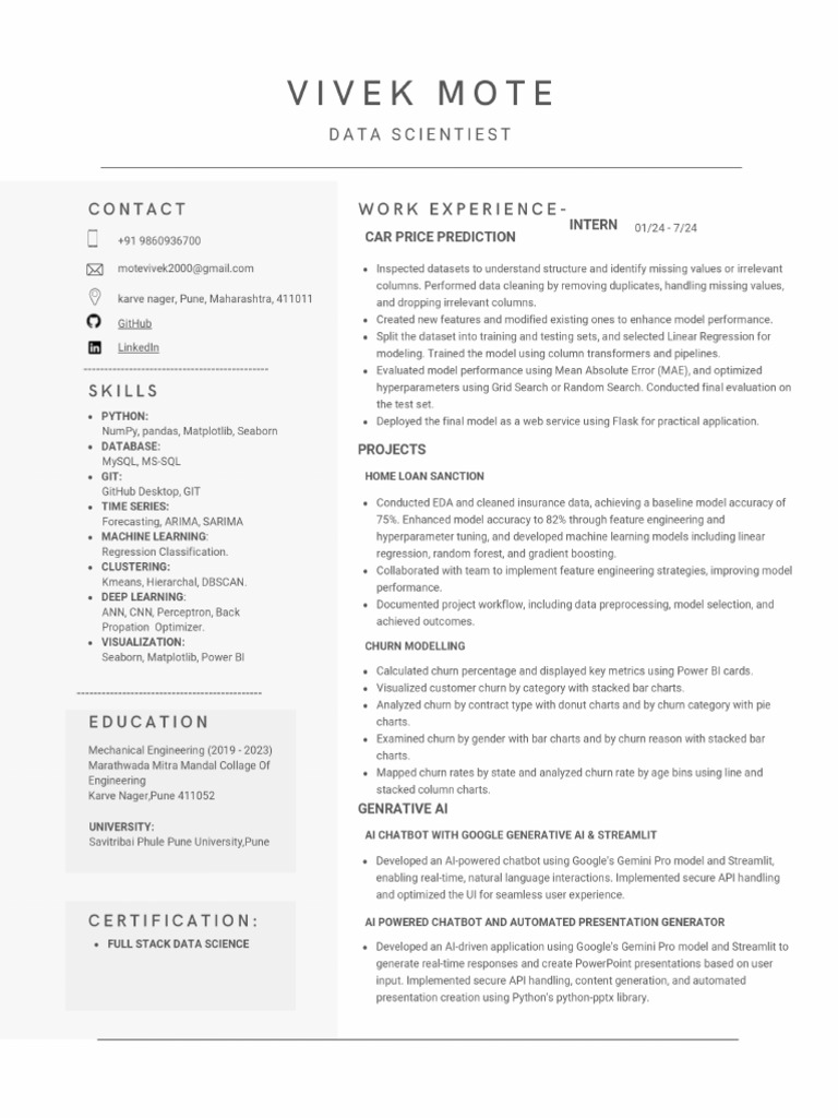 Vivek Resume 12 - 8 New | PDF