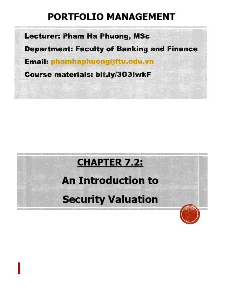 C7.2. Introduction To Valuation | PDF | Free Cash Flow | Valuation ...