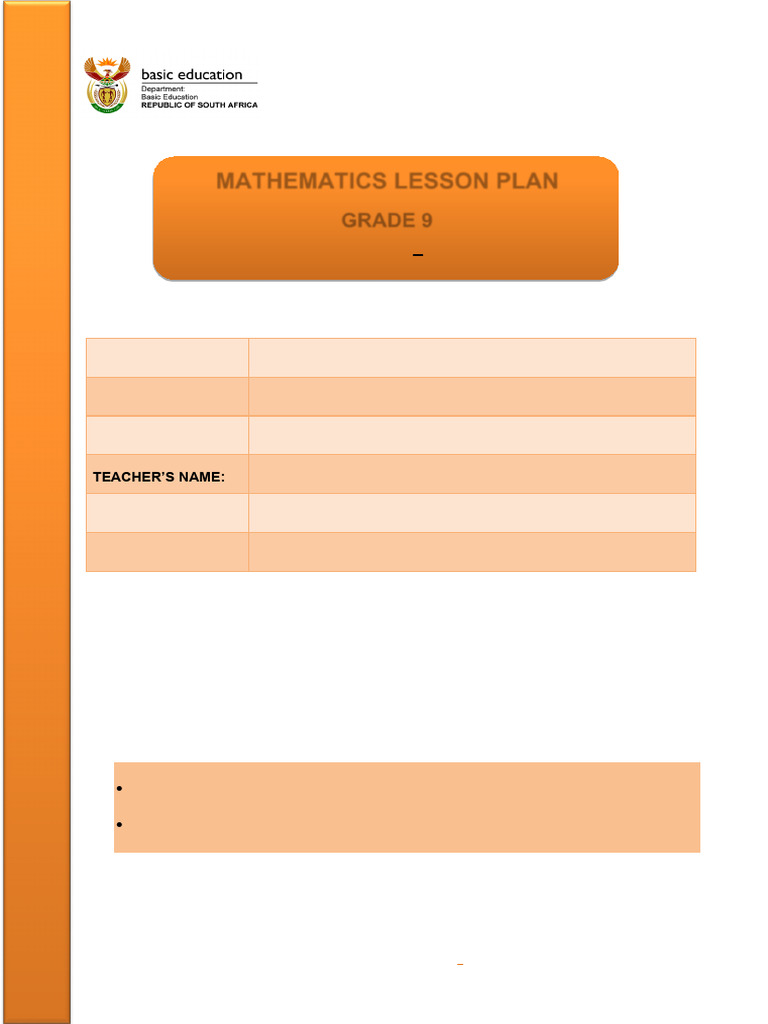 TRANSFORMATION Term 4 Grade 9 Lesson 3 | PDF | Cartesian Coordinate ...
