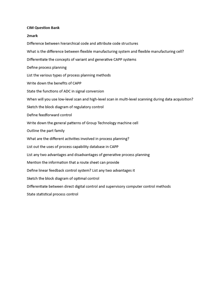 CIM Question Bank IAT 2 | PDF | Information | Computing