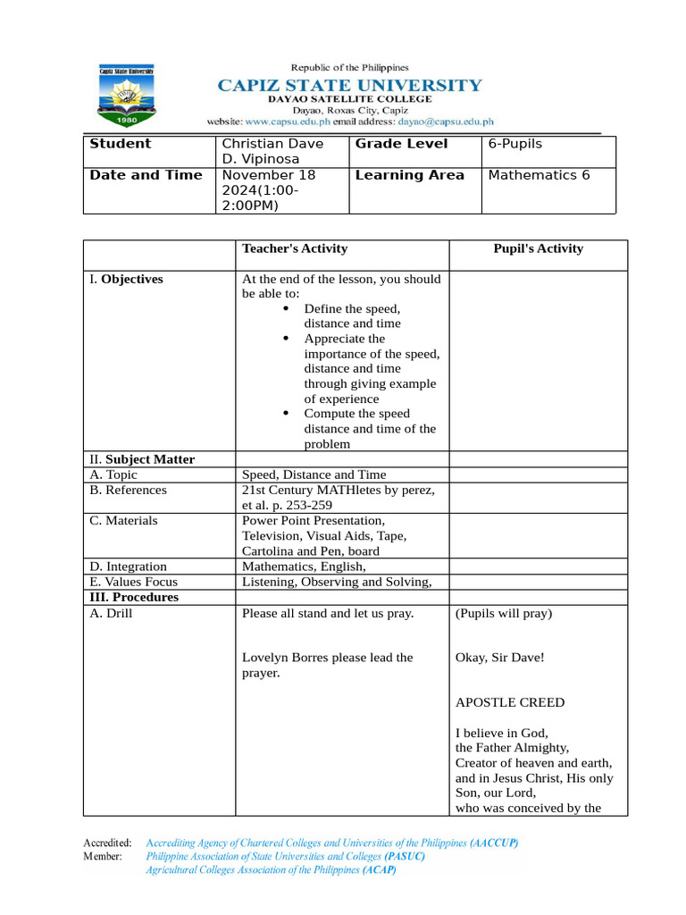 DLP-in-Math-Demo-Final1 | PDF | Speed | Religious Belief And Doctrine