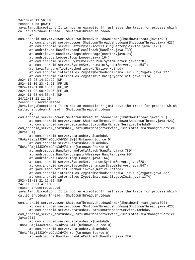Power Off Reset Reason Backup | PDF | Java (Programming Language) | Oracle Acquisitions