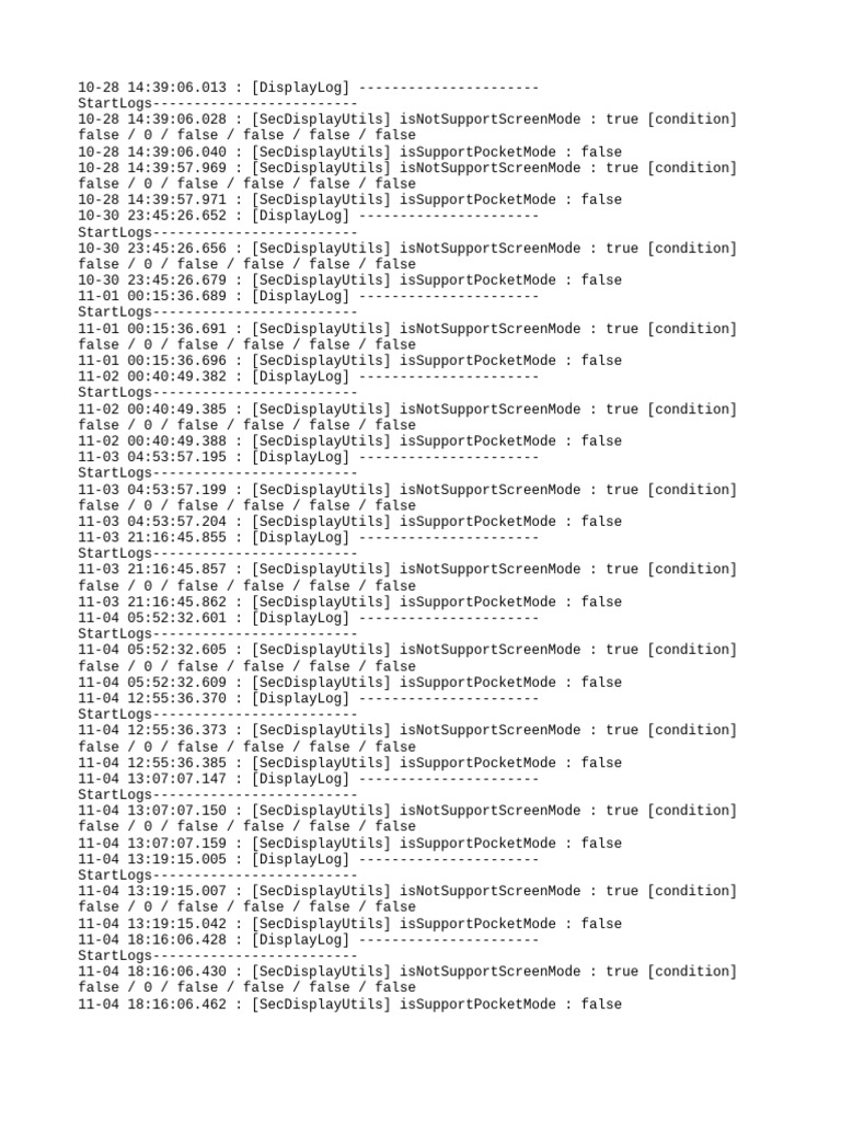 Display Setting Logs | PDF