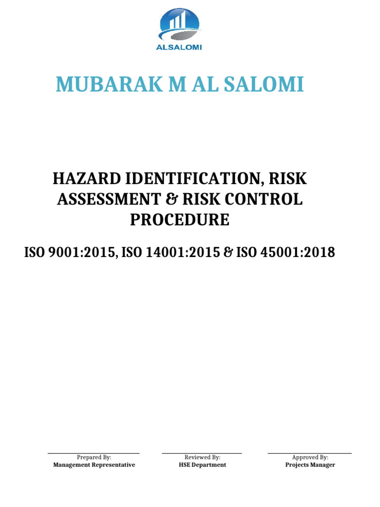 Hazard Identification Procedure | PDF | Risk | Hazards