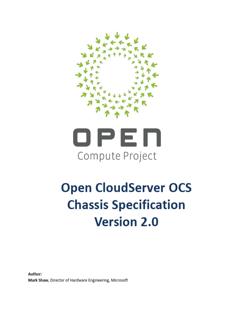 OCS Open CloudServer Chassis v2.0 | PDF | Electrical Connector ...