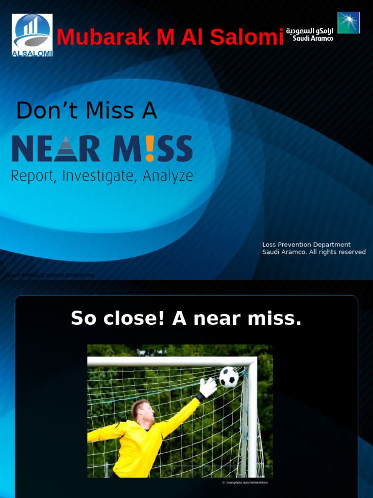 Near Miss Reporting at Saudi Aramco | PDF