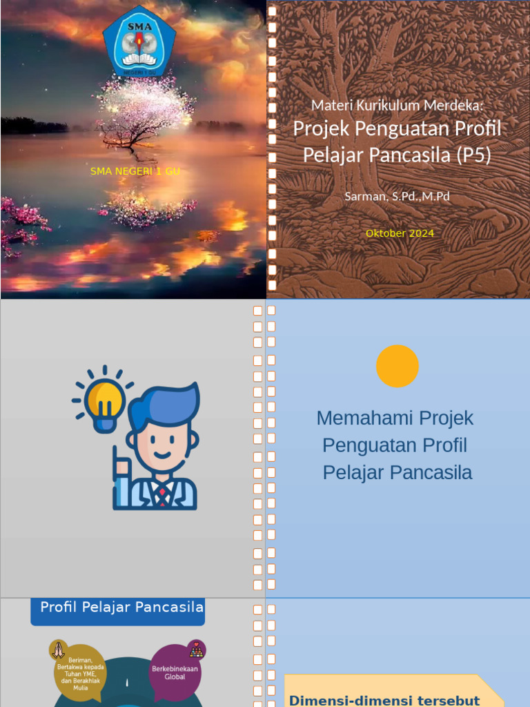 Materi Projek Penguatan Profil Pelajar Pancasila (P5) - SMAN 1 GU | PDF