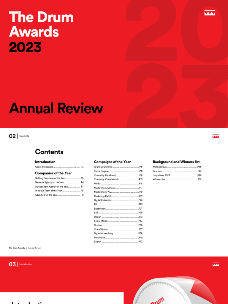 The Drum Awards Review 2023 | PDF | Cost Of Living | Red Hair