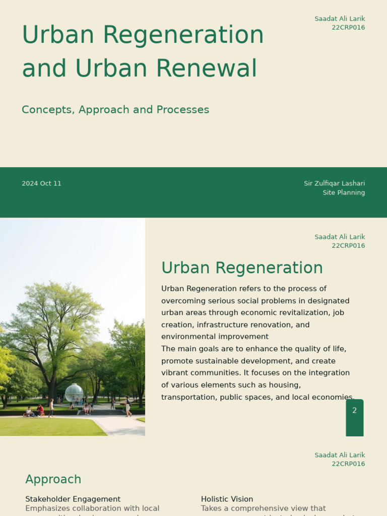Urban Regeneration & Renewal | PDF | Urban Renewal | Sustainability