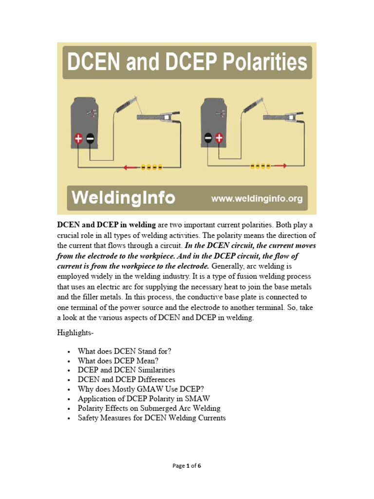 Understandng DCEN X DCEP | PDF | Construction | Welding