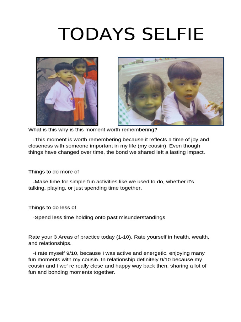 Todays Selfie | PDF