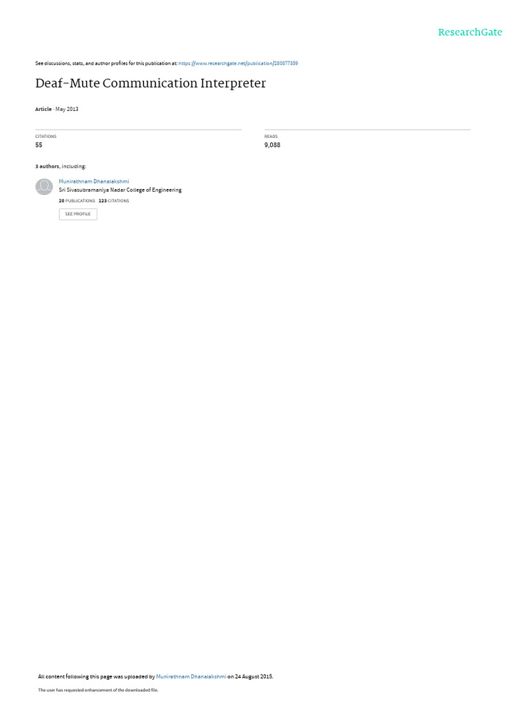 Deaf Mute Communication Interpreter | PDF | Microcontroller | Communication