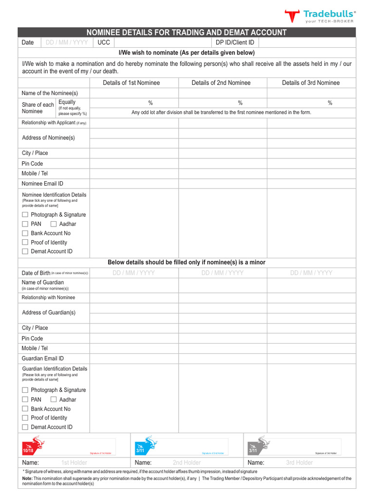 Nomination Form | PDF | Identity Document | Signature