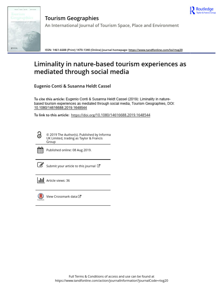 Liminality_in_nature_based_tourism_exper | PDF | Rituals