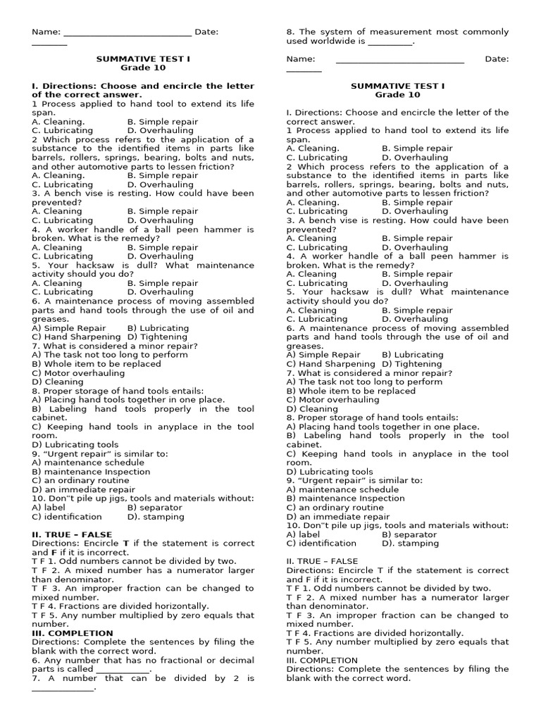 summative 1 | PDF | Mathematics | Numbers