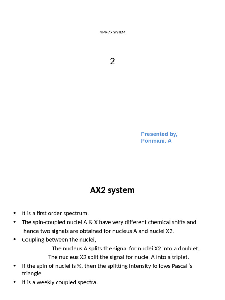 Spectroscopy - AX2 System | PDF