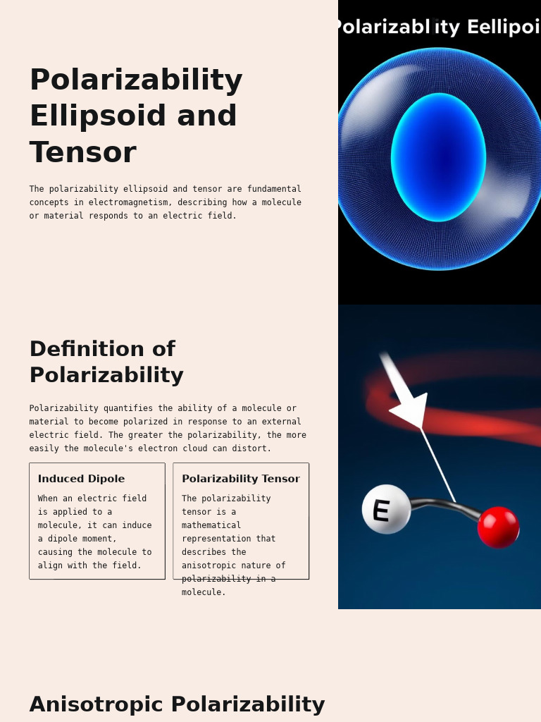 Polarizability Ellipsoid and Tensor | PDF | Anisotropy | Chemistry