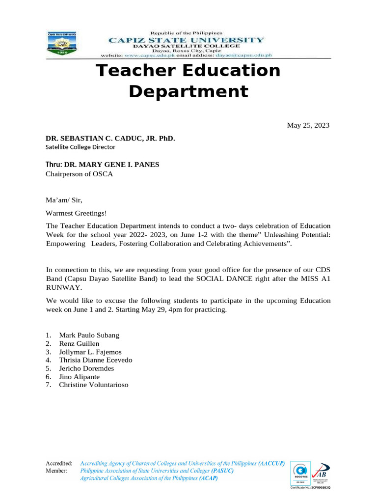 Education Week Celebration Notice | PDF