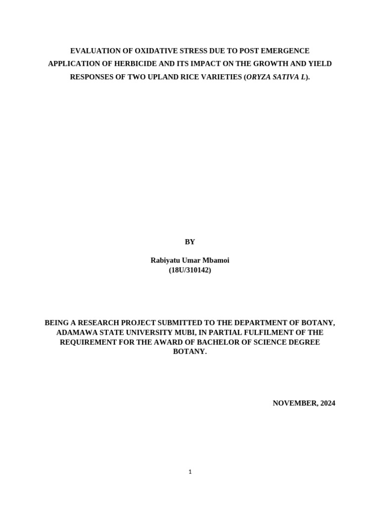 EDITS Rabiatu Latest Tables-1r2k | PDF | Reactive Oxygen Species ...