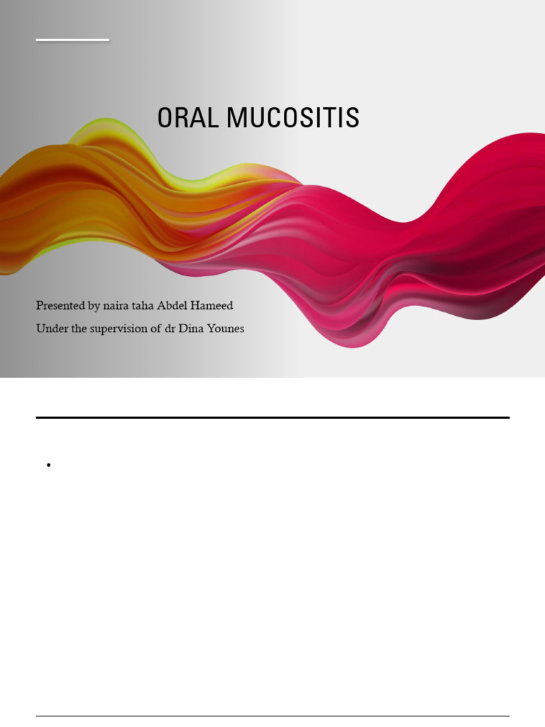 Oral mucositis | PDF | Radiation Therapy | Medicine