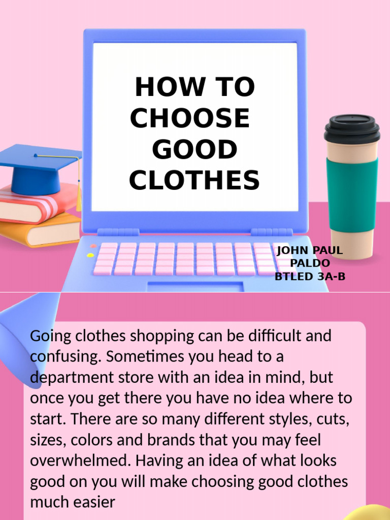 How to Choose Good Clothes | PDF | Clothing | Trousers