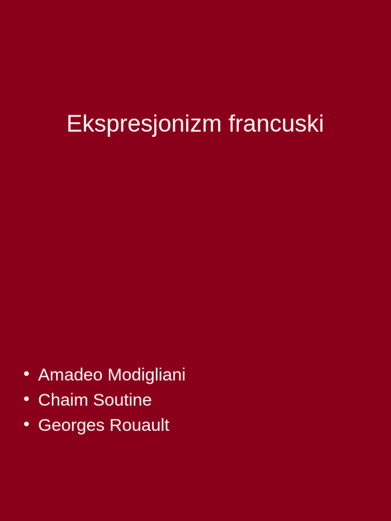 Ekspresjonizm Francuski | PDF