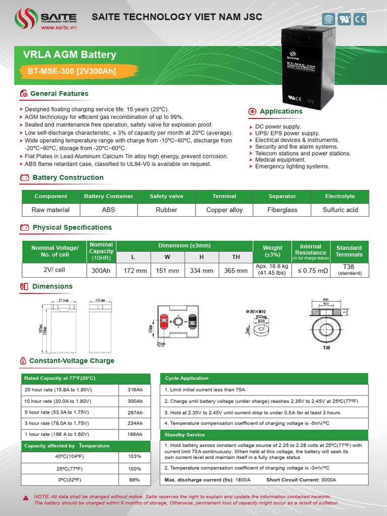 11. SATIE-BT-MSE-300 | PDF | Energy Storage | Electrical Engineering