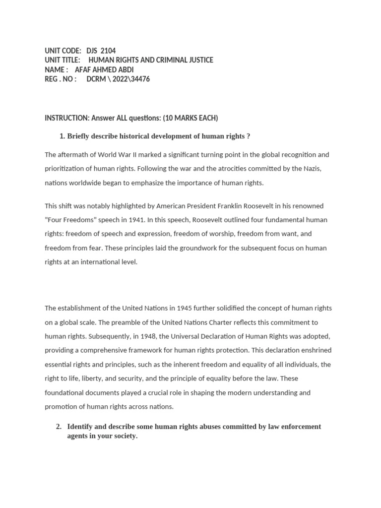 Human Rights and Criminal Justice | PDF | Human Rights | Police Brutality