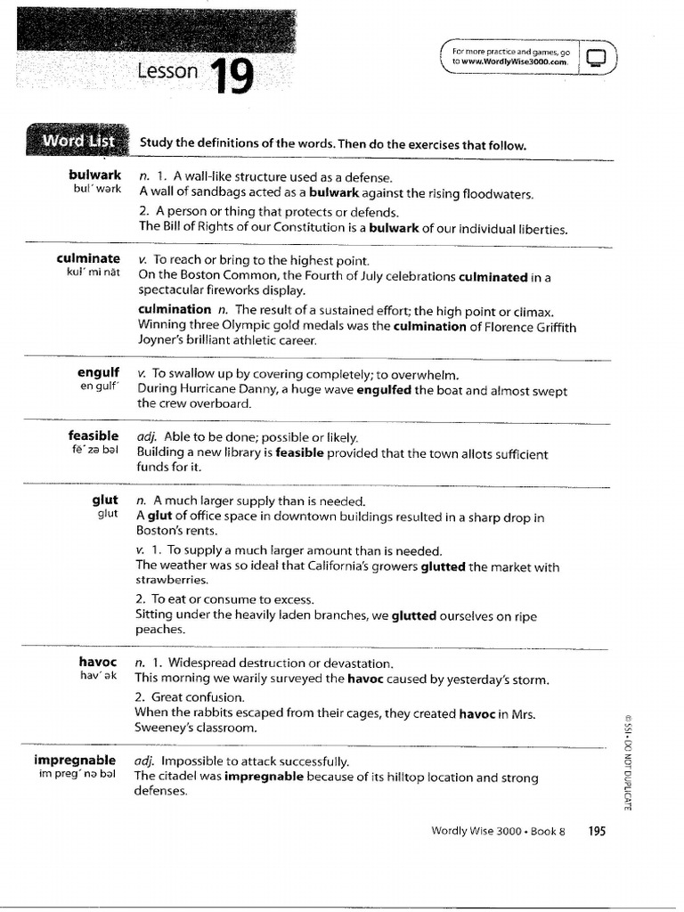 WW Book 8-3rd - Lesson 19,20 | PDF