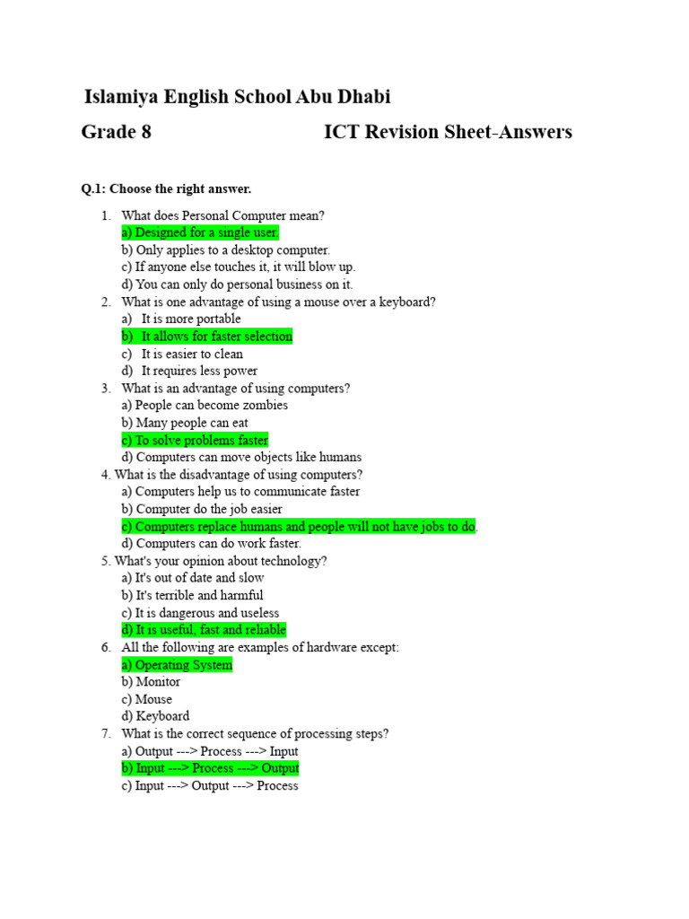 TERM-1-REVISION SHEET-Answers | PDF | Graphical User Interfaces | Radio ...