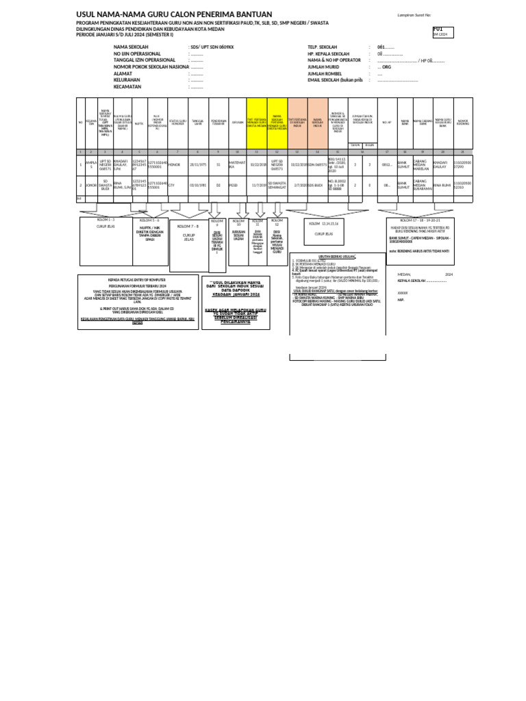 Usul BKG Sem I Ta 2024 - Paud Nuansa Persada SM 1 | PDF