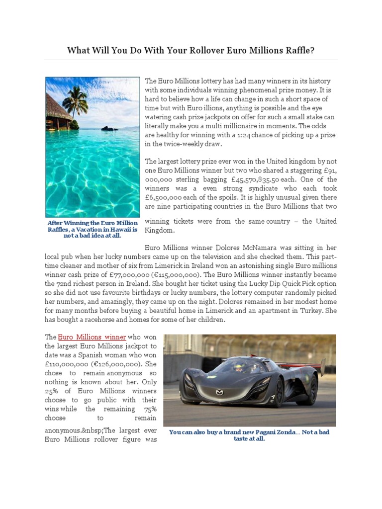 Euro Millions Raffle Review - Ways To Win Lottery | PDF | Lottery ...