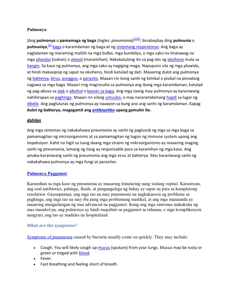 Pulmonya | PDF