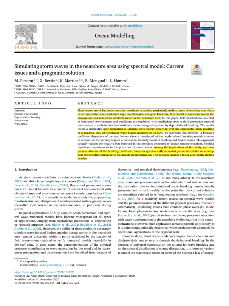 Pezerat, M., Bertin, X., Martins, K., Mengual, B., & Hamm, L. (2021 ...
