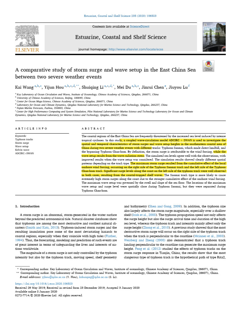 Wang a, b, c, Yijun Hou a, b, c, d, , Shuiqing Li a, c, d, , Mei Du ...