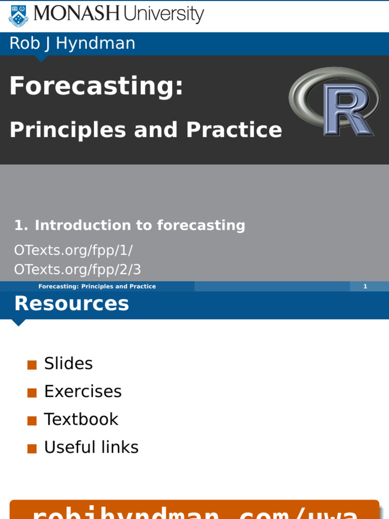 1-Intro | PDF | Forecasting | Time Series