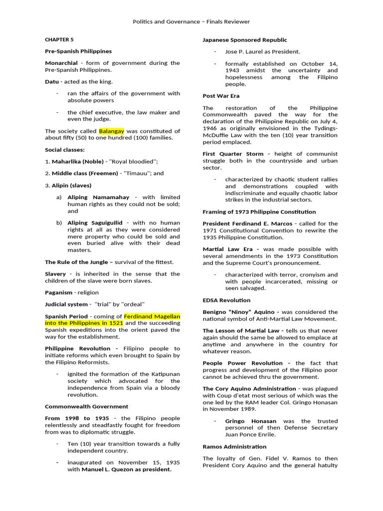 Finals Reviewer - Polgov | PDF | Pardon | Presidents Of The United States
